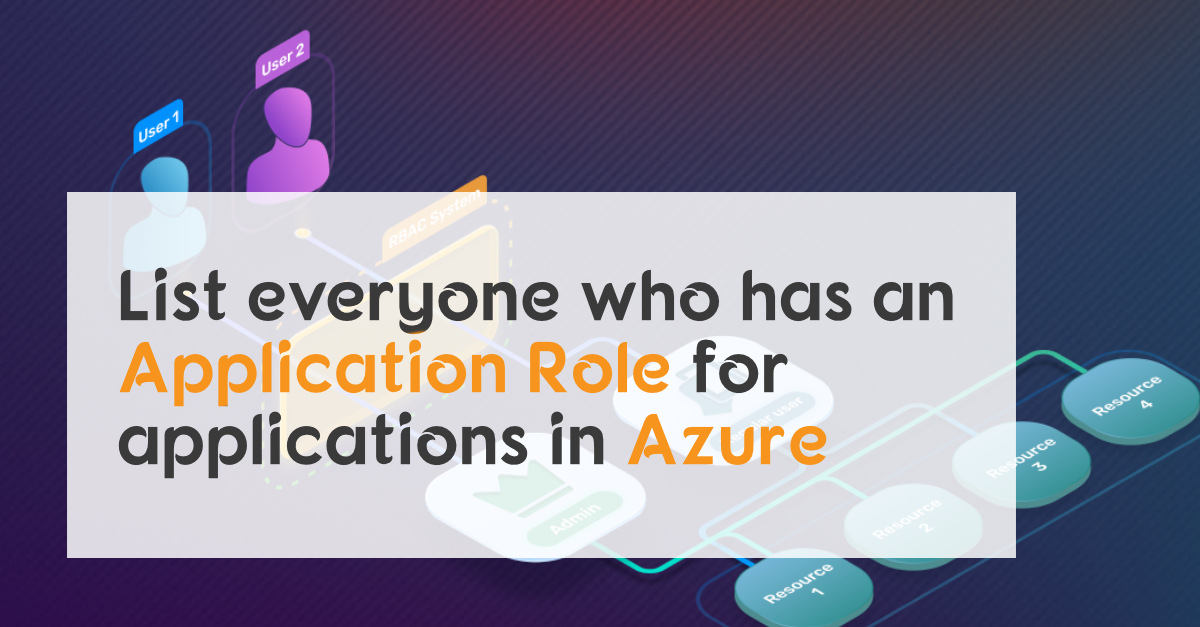 List everyone who has an Application Role for applications in Azure ...